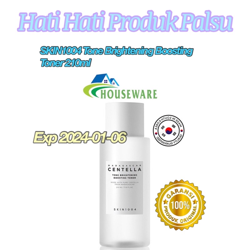 Jual SKIN1004 MADAGASCAR CENTELLA TONE BRIGHTENING BOOSTING TONER 210ml 100%ORIGINAL KOREA ...