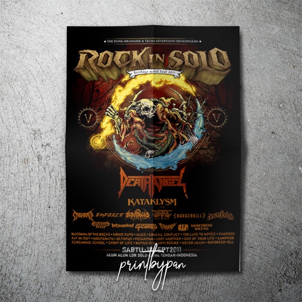 Jual Poster ROCK IN SOLO Metal Festival Pamflet Event Band Metal Rock ...