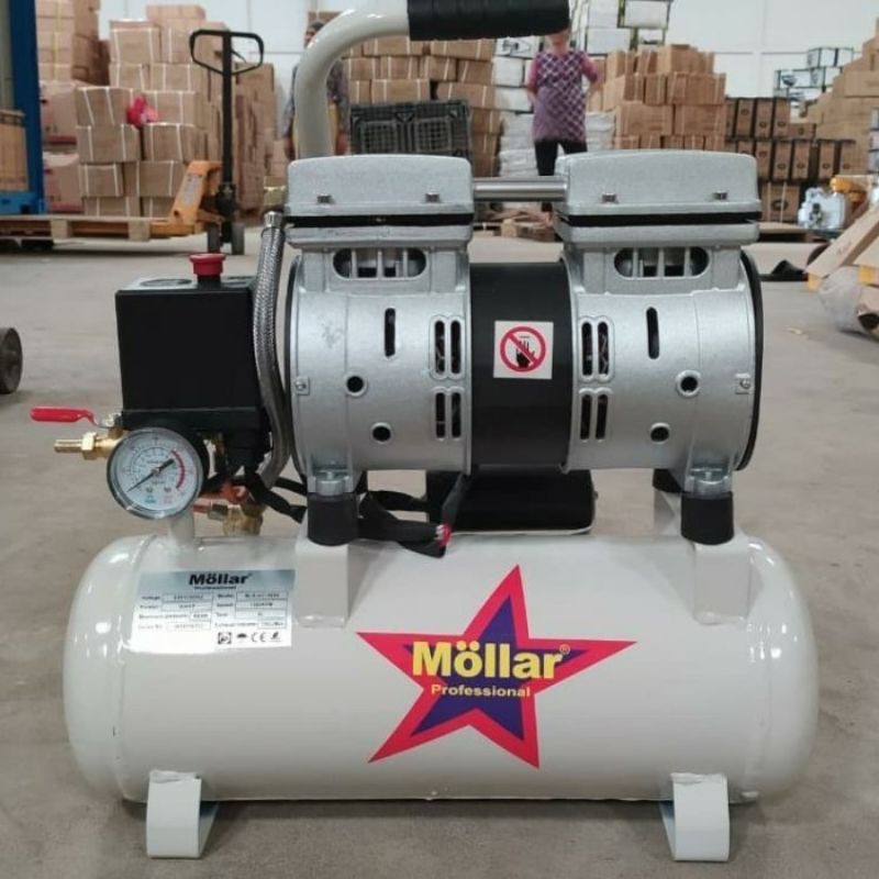 Jual Mesin Kompresor Bebas Bising dan Oli 24 Lt Pompa Angin Low Watt ...