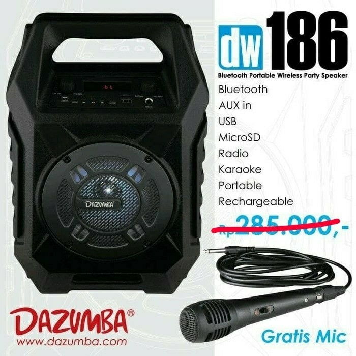 Jual SPEAKER NGEBASS !! Speaker Aktif Portable bluetooth and radio Dazumba DW186 - dazumba 186 ...