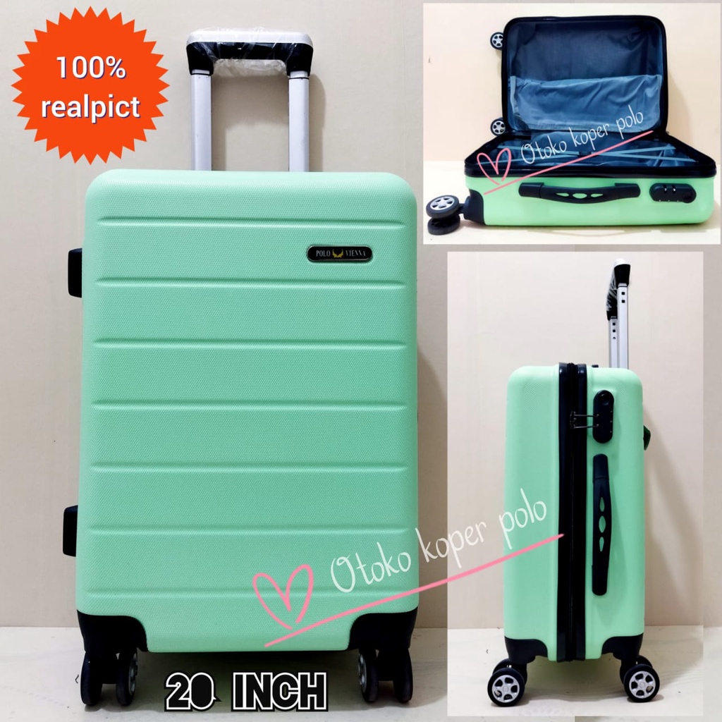 Jual koper 20 inch polo vienna ukuran kabin koper fiber koper roda 4 ...