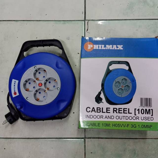 Jual Stop Kontak Rol Kabel 10 Meter With Saklar PHILMAX | Shopee Indonesia