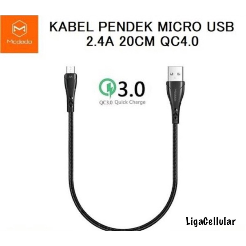 Jual Mcdodo Cable Data Micro Usb 20cm Pendek Powerbank Ca-7450 | Shopee ...