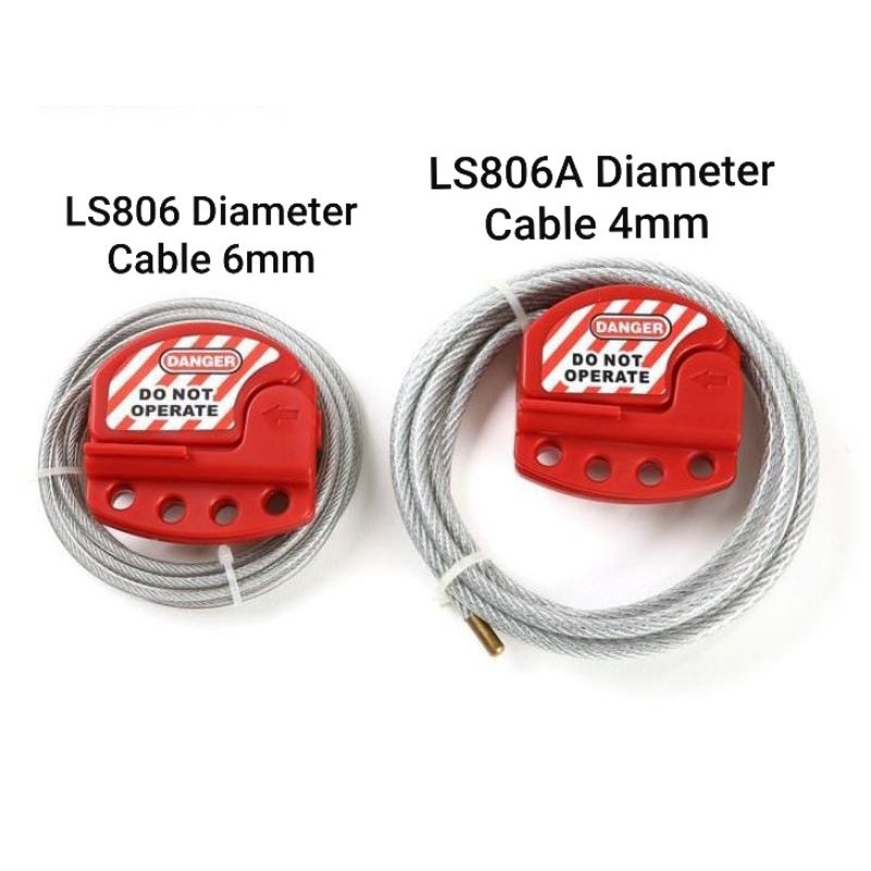 Jual LOTOTO LS806 Adjustable Safety Logout Tagout Sling Cable 2m ...