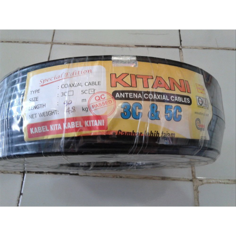 Jual KABEL ANTENA 5C KITANI METERAN (coaxial cable Tembaga murni ) | Shopee Indonesia