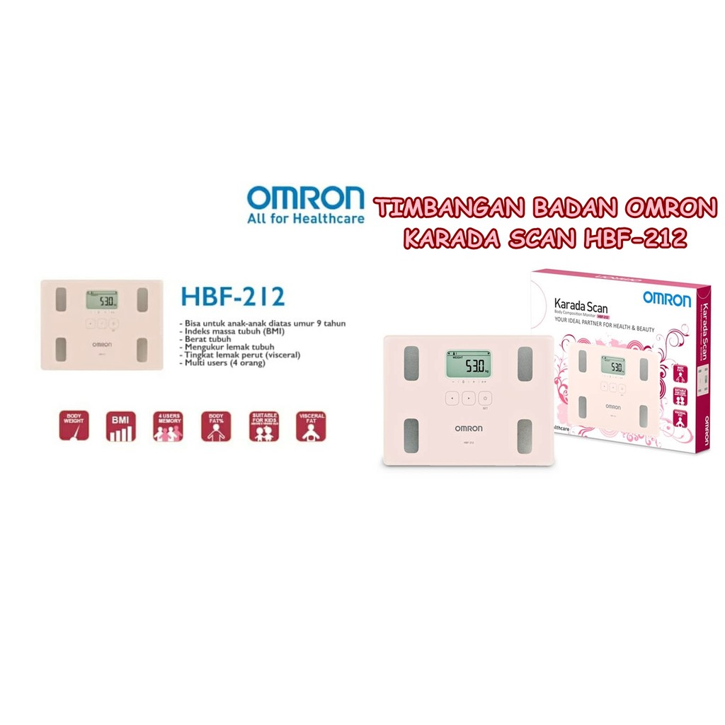 Jual TIMBANGAN BADAN OMRON KARADA SCAN HBF212 | Shopee Indonesia