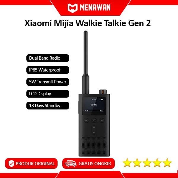 Jual Xiaomi Mijia Walkie Talkie 2 Dual Band IP65 Waterproof LCD HT ...