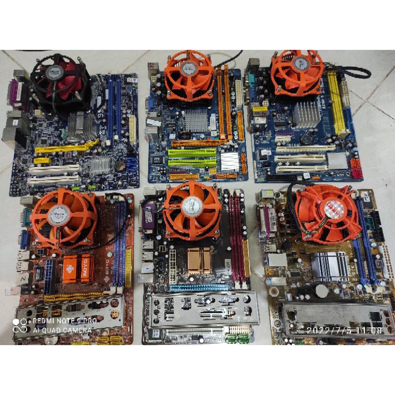 Jual mobo g41+ fan+processor c2duo/dual core+Ram . 4gb | Shopee Indonesia
