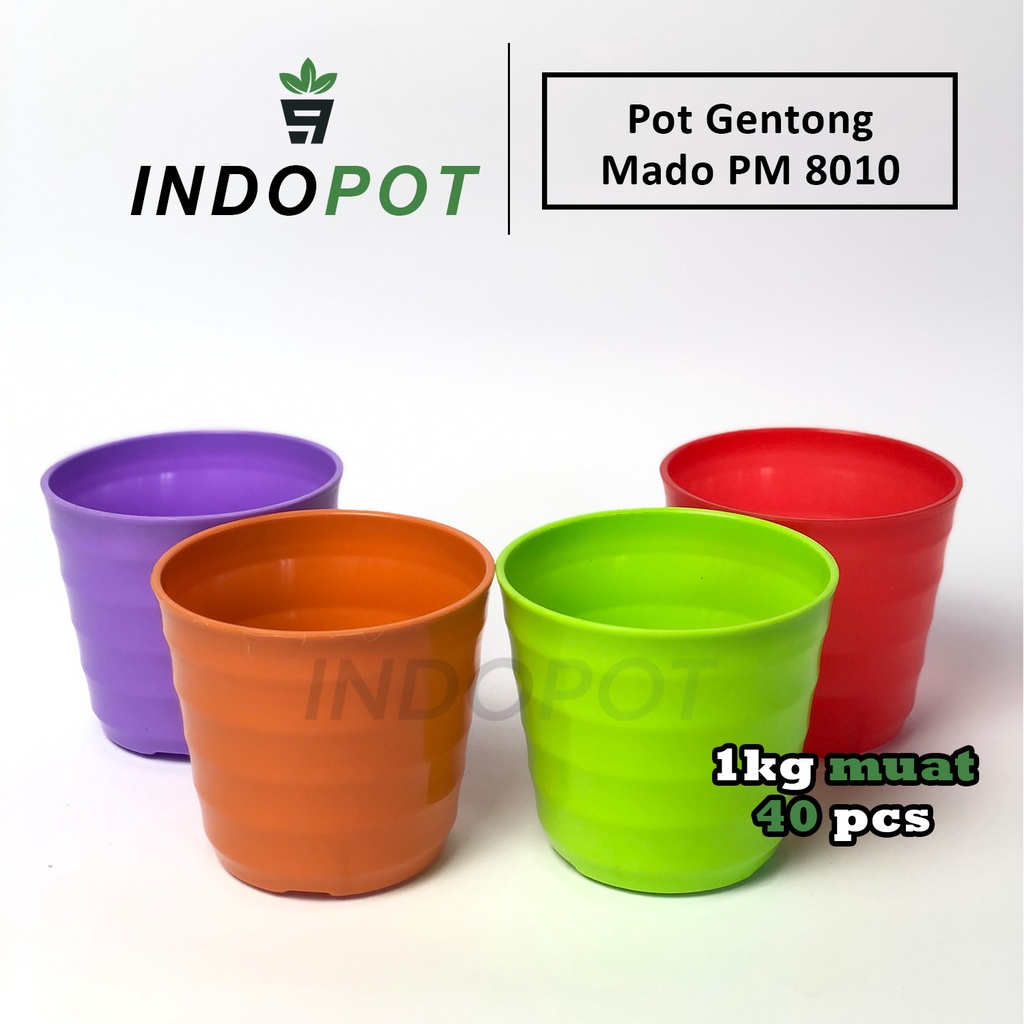 Jual Pot Gentong Mado 10 Warna-Warni - Pot Putih Bahan Plastik - Pot ...