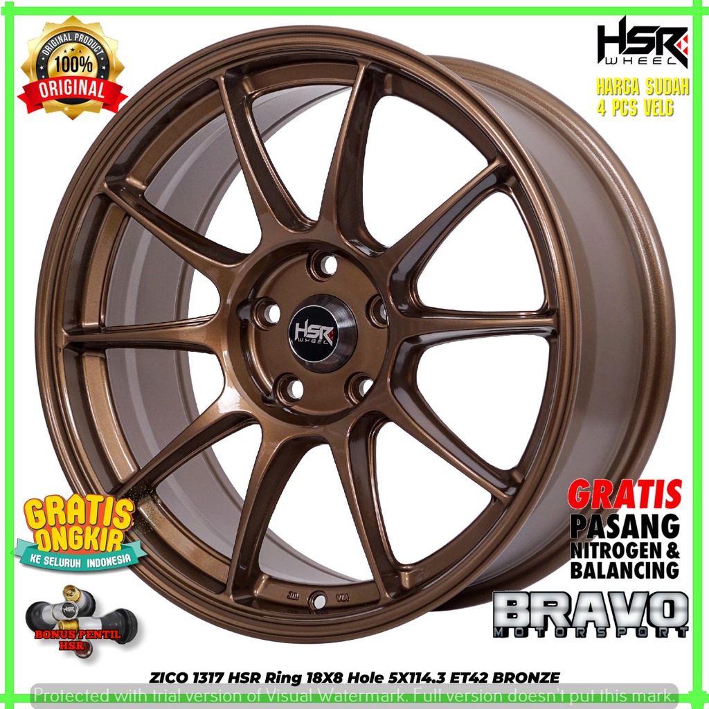 Jual VELG RACING MOBIL STARGAZER CRETA PALISADE SANTAFE INNOVA XPANDER HRV CRV RING 18 HSR ZICO ...
