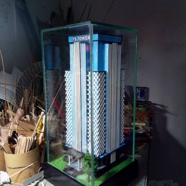 Jual Miniatur gedung custome ( kotak akrilik ) | Shopee Indonesia