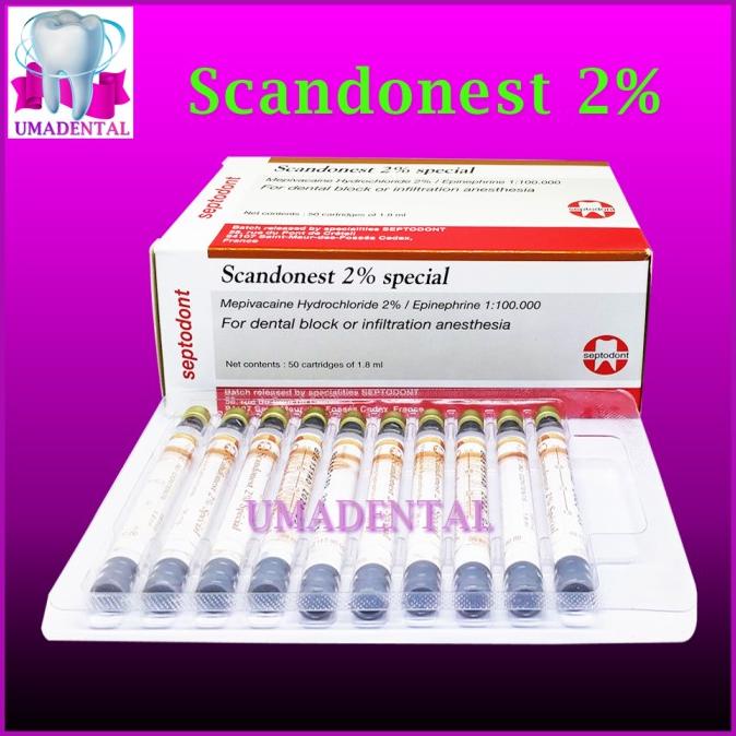 Jual Dental Scandonest 2% Anastesi Ampule Citoject Anasthesi gigi ...