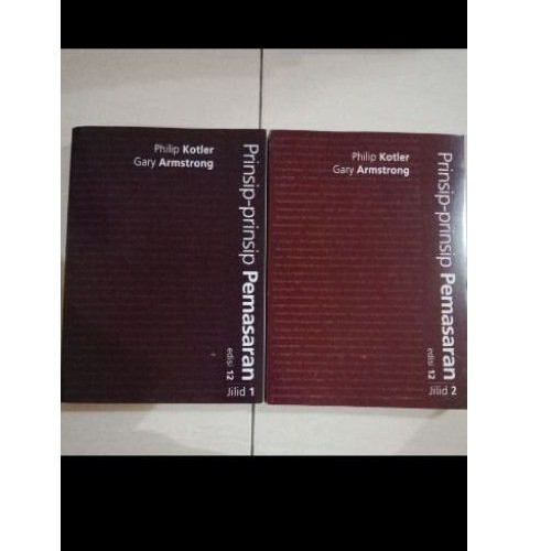 Jual 1 paket prinsip prinsip pemasaran edisi 12 buku 1 dan 2 by Philip kotler Gary Amstrong ...