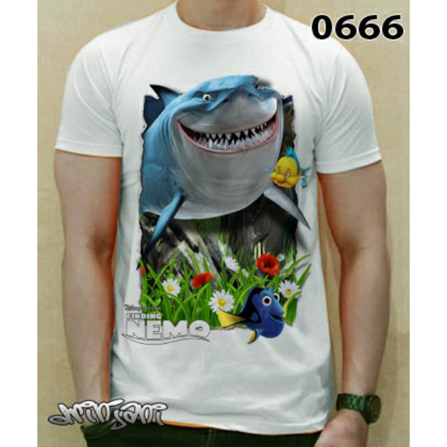 Jual Kaos 3d fish ikan paus hiu shark | Shopee Indonesia