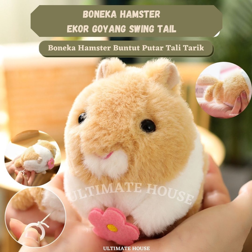 Jual Mainan Boneka Hamster Ekor Goyang Buntut Putar Tali Tarik Lucu ...
