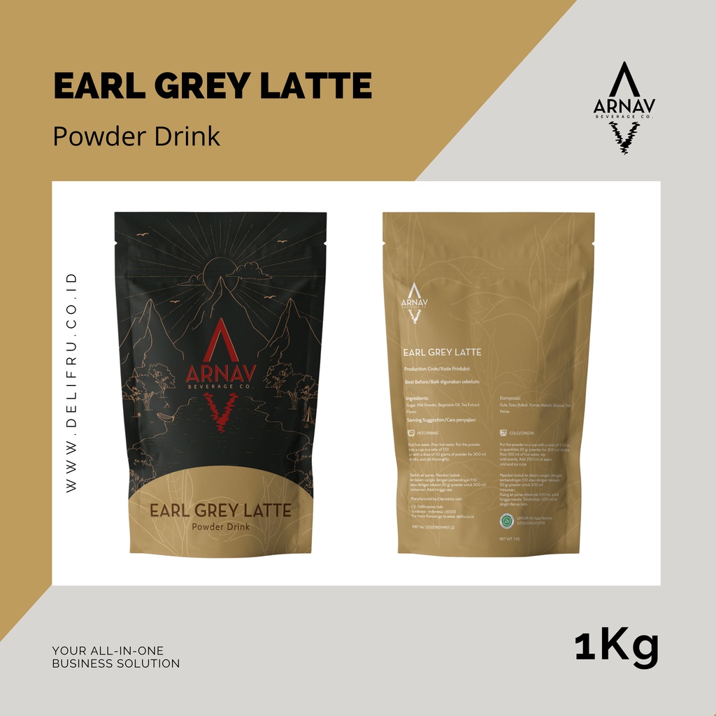 Jual Powder Drink Earl Grey Latte Arnav 1 Kg - Bubuk Minuman Earl Grey ...