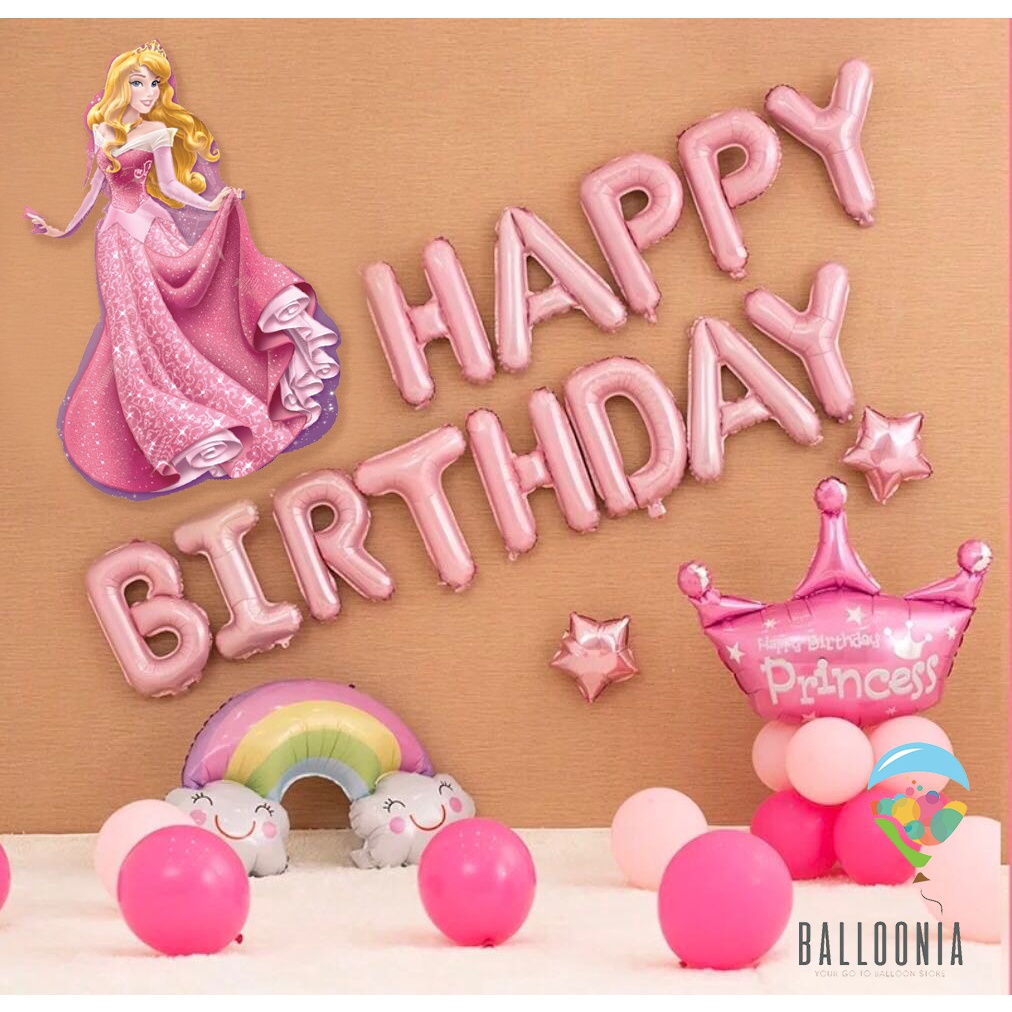 Jual SET Balon Foil Birthday Princess Aurora | Balon Dekorasi Ulang ...