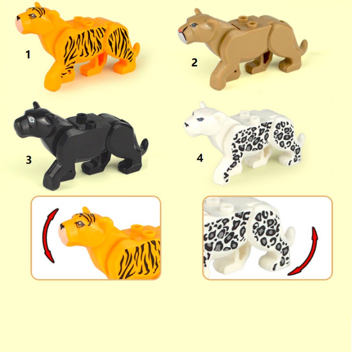 Jual Jungle Book Tiger Lion Panther Leopard Macan Singa Minifigure Lego ...