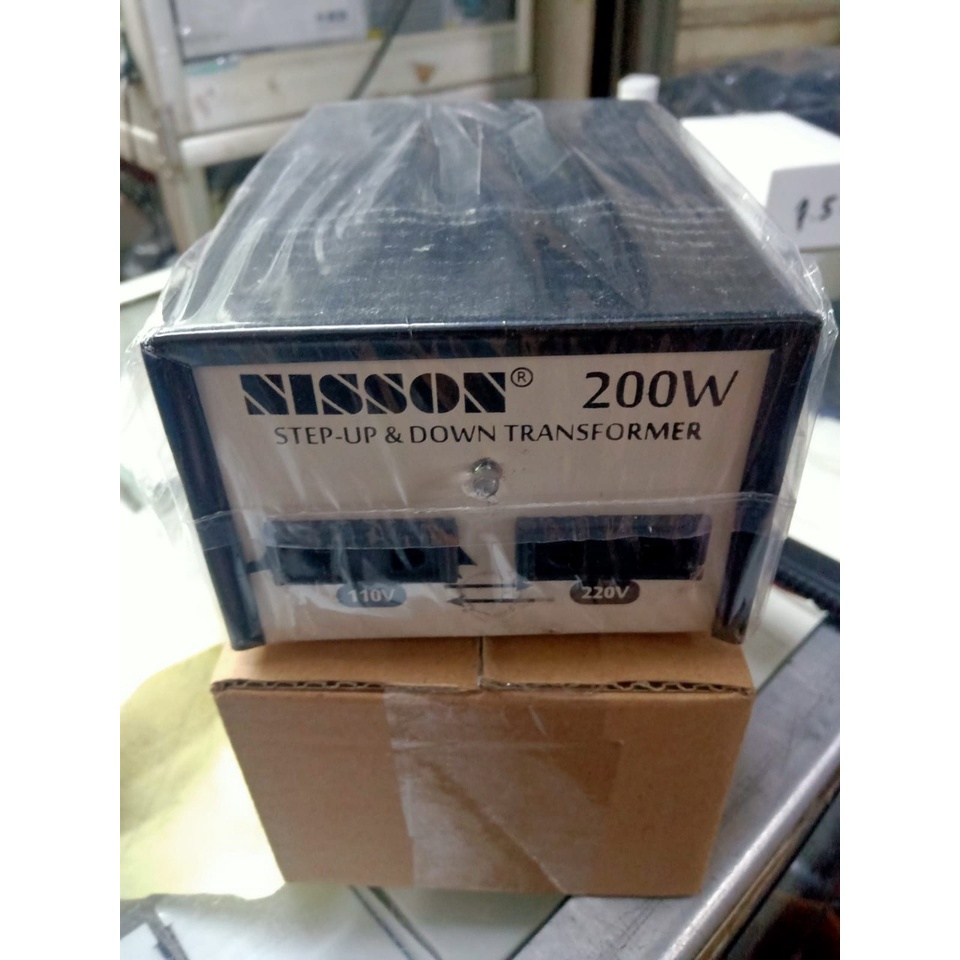 Jual Step Up / Step Down 110v/220v 200W Nisson Transformer 200 watt ...
