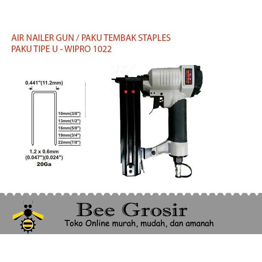 Jual Air Nailer Gun Mesin Paku Tembak Staples Angin Wipro 1022 With ...