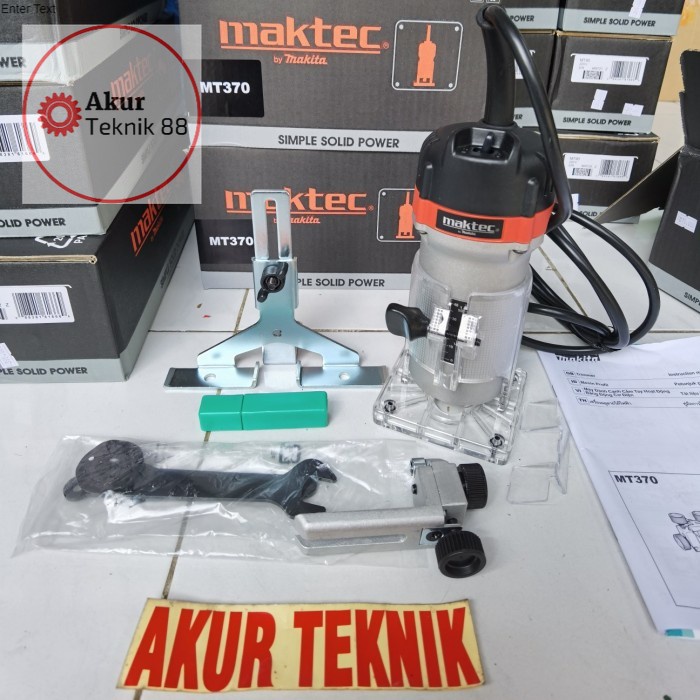 Jual mesin profil router trimmer kayu 6mm MAKTEC MT 370 MT370 | Shopee ...