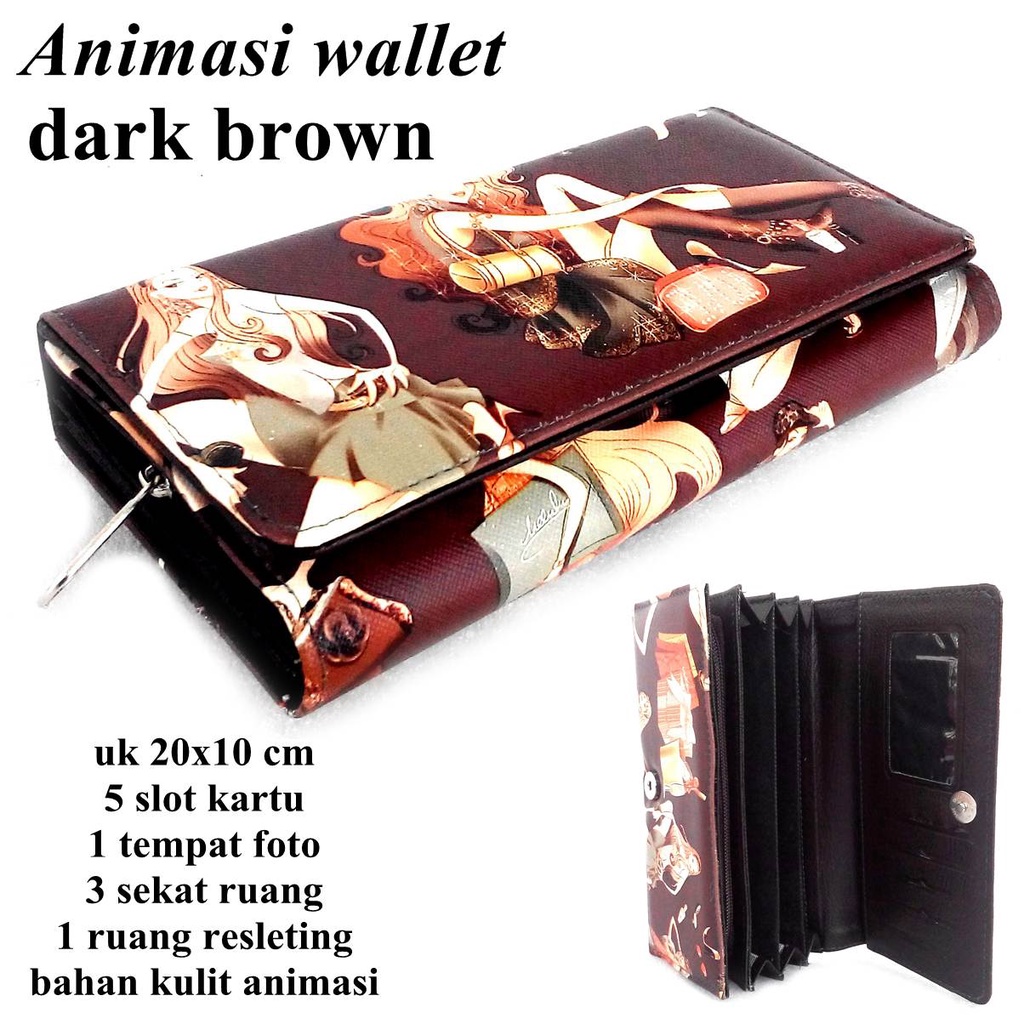 Jual Dompet Branded Lipat Kulit Animasi Seri M Coffee | Shopee Indonesia