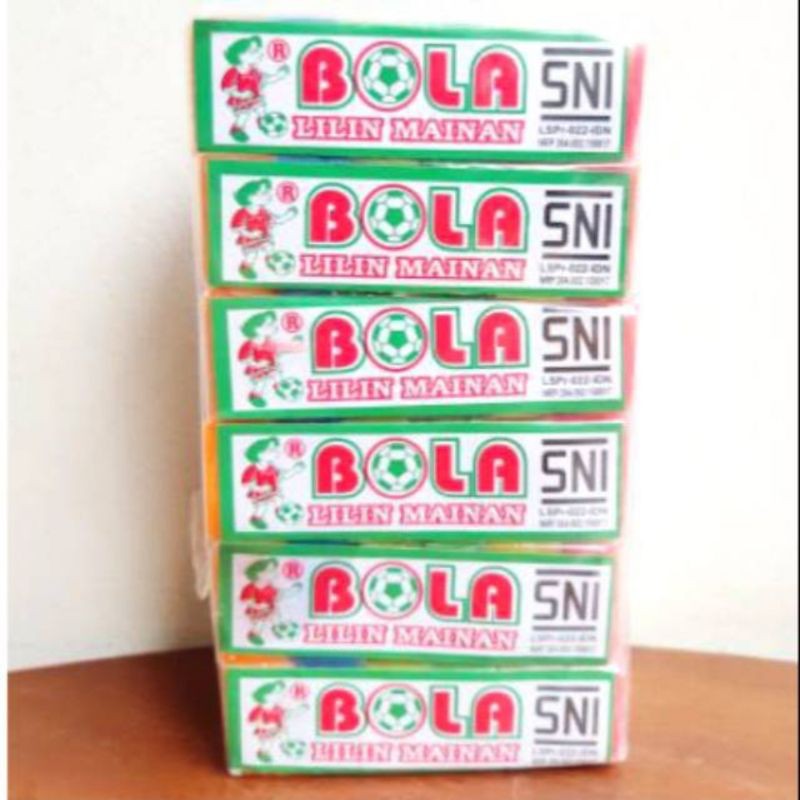 Jual Lilin mainan bola SNI plastisin warna clay dough colour play/BOX ...