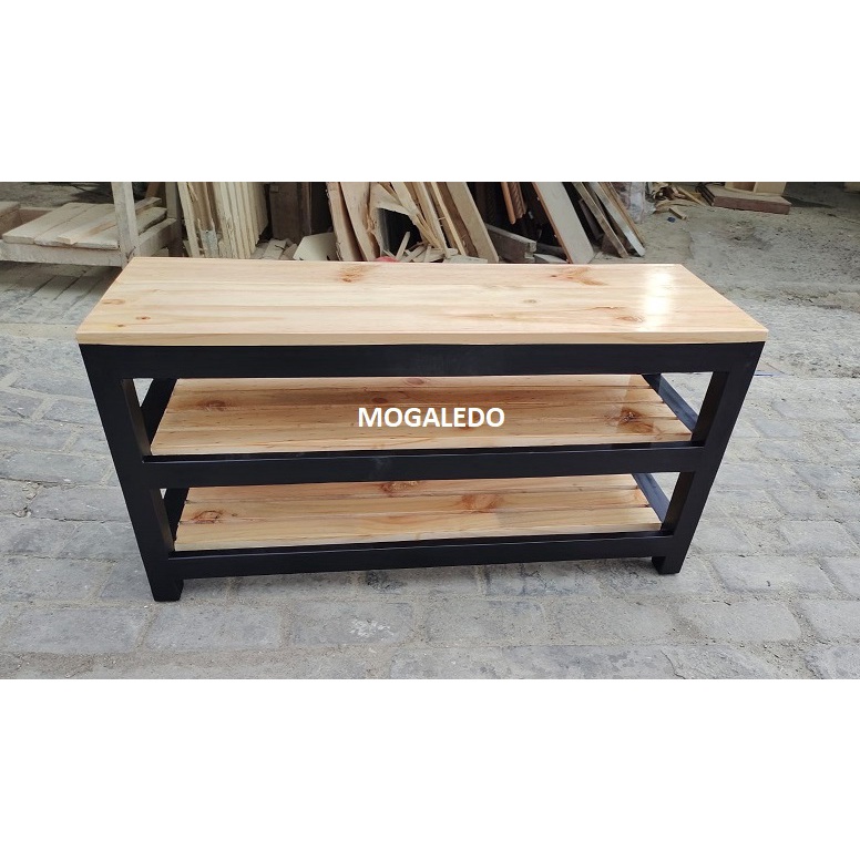 Jual BANGKU RAK SEPATU 80X30X45CM TIANG DICAT WARNA HITAM | Shopee ...