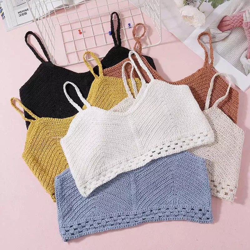 Jual Rompi Crop Outer - Embroidery Korean Outer Vest Academia Rajut ...
