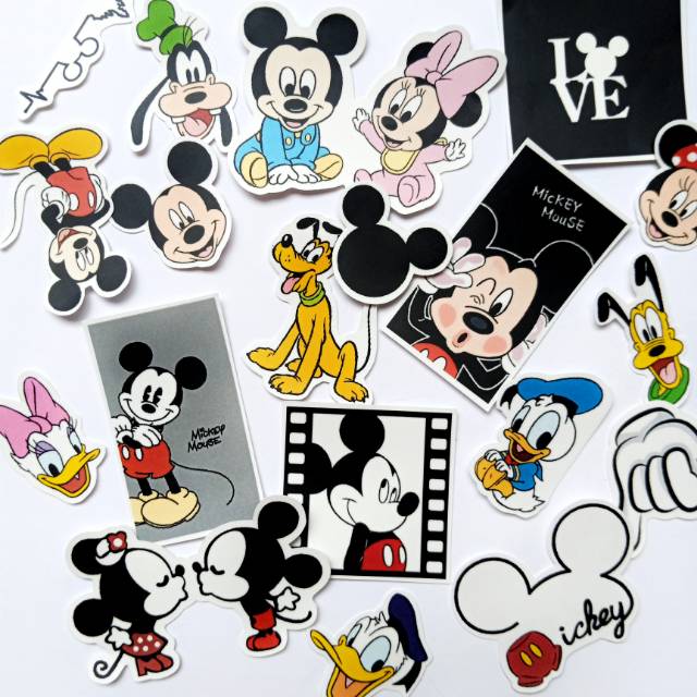 Jual 21pcs MICKEY MOUSE Sticker | Stiker Tahan Air Anti Luntur | Stiker ...