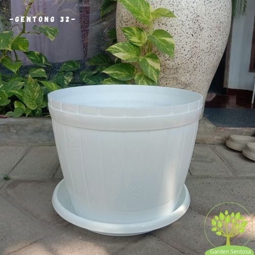 Jual Pot Bunga Plastik Besar Lovenia 32 Model Gentong Murah | Shopee ...