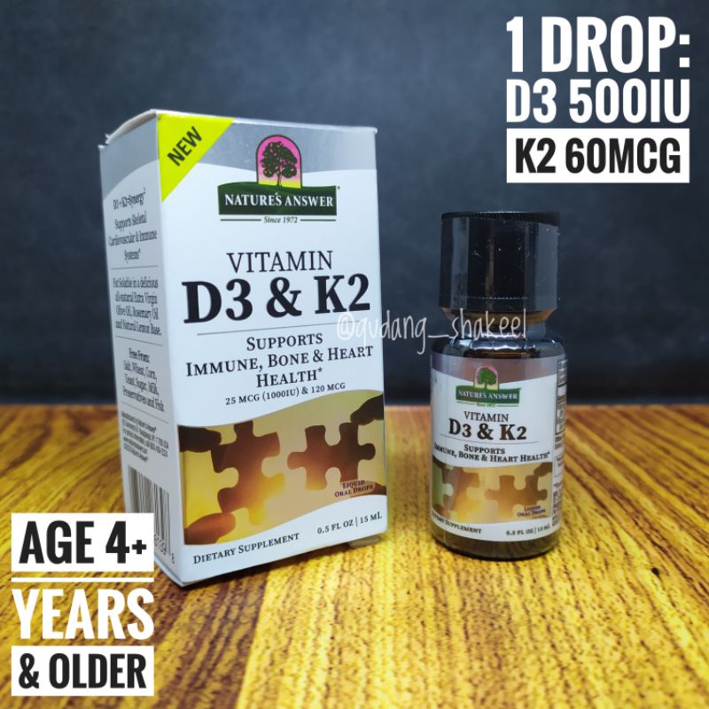 Jual Nature's Answer Vitamin D3 K2 Drop 15 ml | Shopee Indonesia