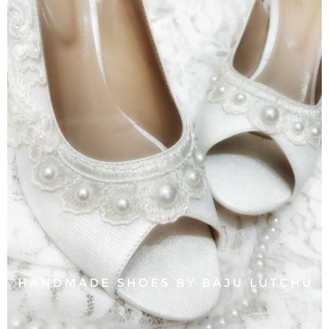 Jual Sepatu pengantin wedding shoes princess pesta akad wisuda | Shopee ...