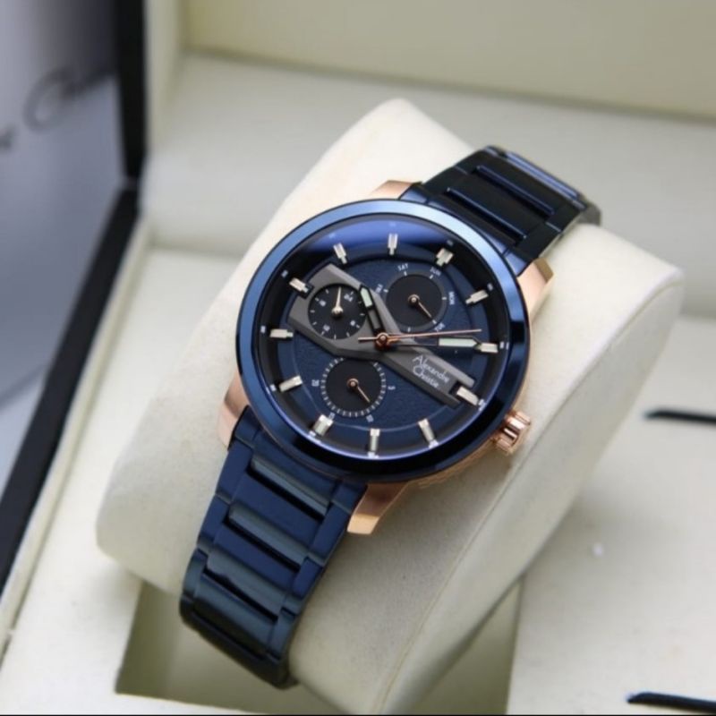 Jual ALEXANDRE CHRISTIE AC 6562 BLUE ROSEGOLD | Shopee Indonesia