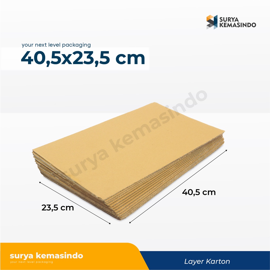 Jual Kardus Lembaran B flute 40,5x23,5 cm layer/layerkarton/karton ...