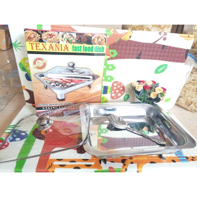 Jual Fast food / prasmanan stainless tutup full kaca | Shopee Indonesia