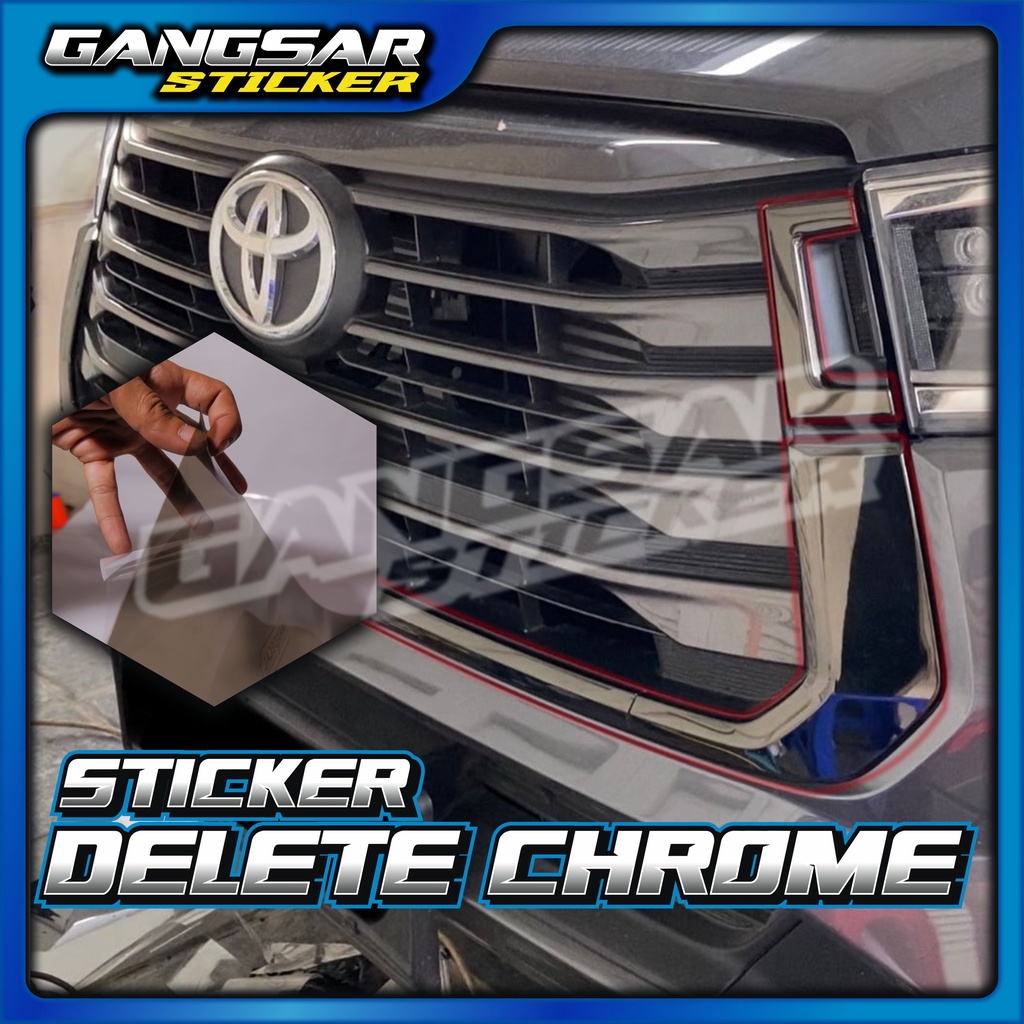 Jual Sticker Delete Chrome / Delete chrome grill / Sticker Hitam ...