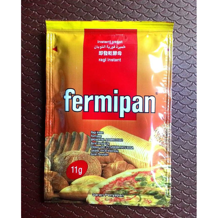 Jual Ragi Fermipan Instant 11 Gram / Ragi Kue / Ragi Roti | Shopee ...