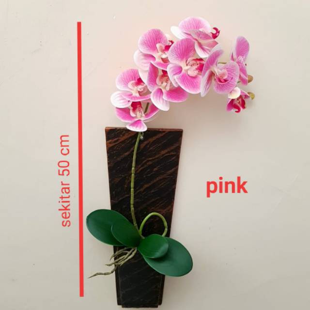 Jual BUNGA ANGGREK LATEX ARTIFICIAL POT HIASAN DINDING | Shopee Indonesia