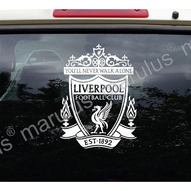 Jual Stiker Cutting Liverpool YNWA You'll Never Walk Alone Logo Kaca ...