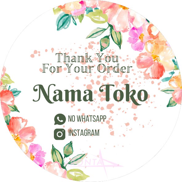 Jual [isi 50 pcs] Sticker Online Shop Bisa Custom - Sticker Label ...