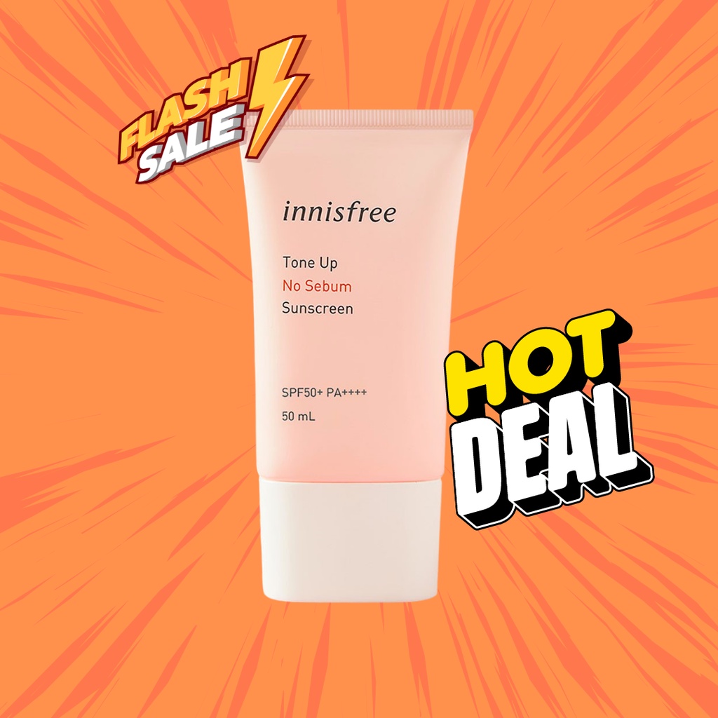 Jual Innisfree Tone-up No Sebum Sunscreen SPF50 PA+++ 50ml | Shopee Indonesia