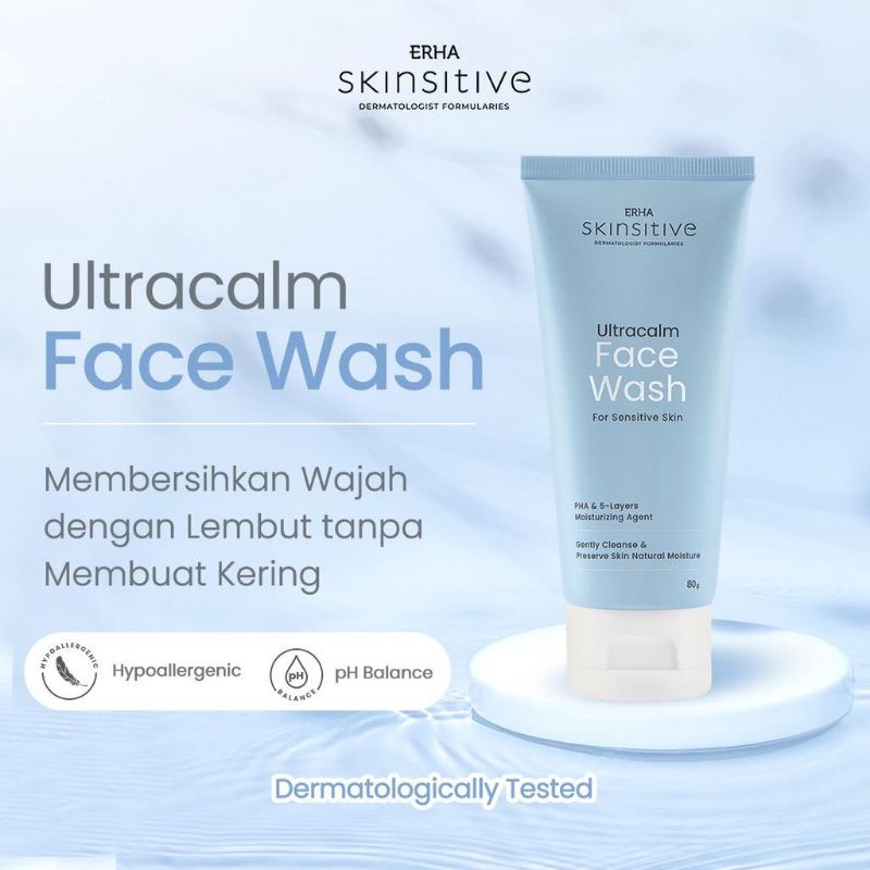 Jual ERHA Skinsitive DF Ultracalm Face Wash 80 g | Shopee Indonesia
