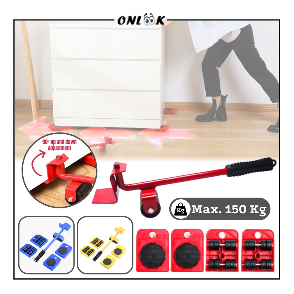 Jual Roda Alat Bantu Angkat Barang Max 150Kg Trolley Move Wheel Tools ...