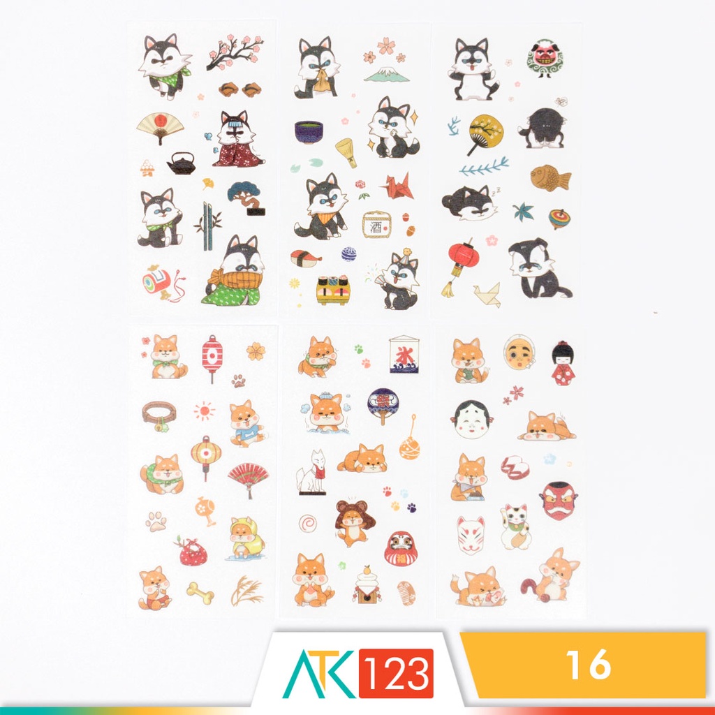 Jual Stiker Estetik Karakter Kartun Lucu / Cartoon / Doodle / Nature ...