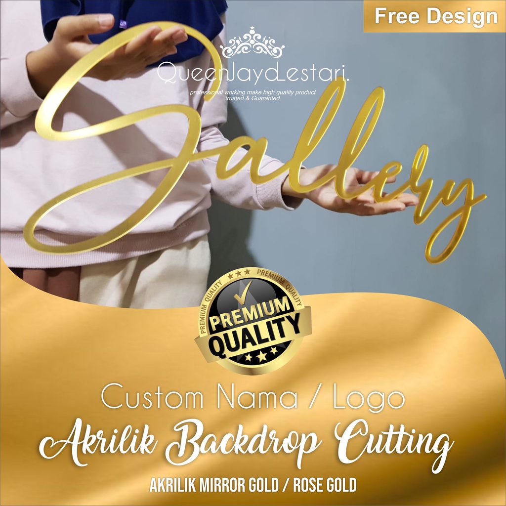 Jual PROMO Hiasan Dinding Akrilik Cermin Backdrop Nama cutting | Shopee ...