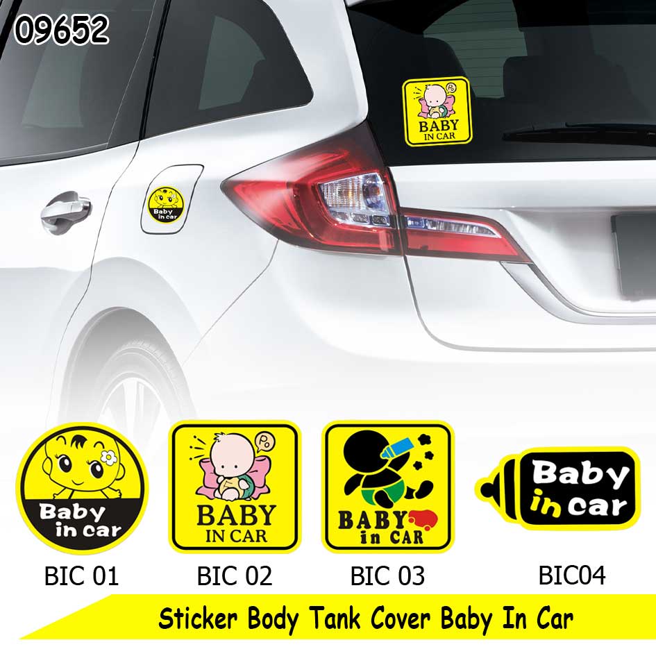 Jual Stiker Baby In Car Sticker Tank Cover Body Kaca Mobil Tempelan ...