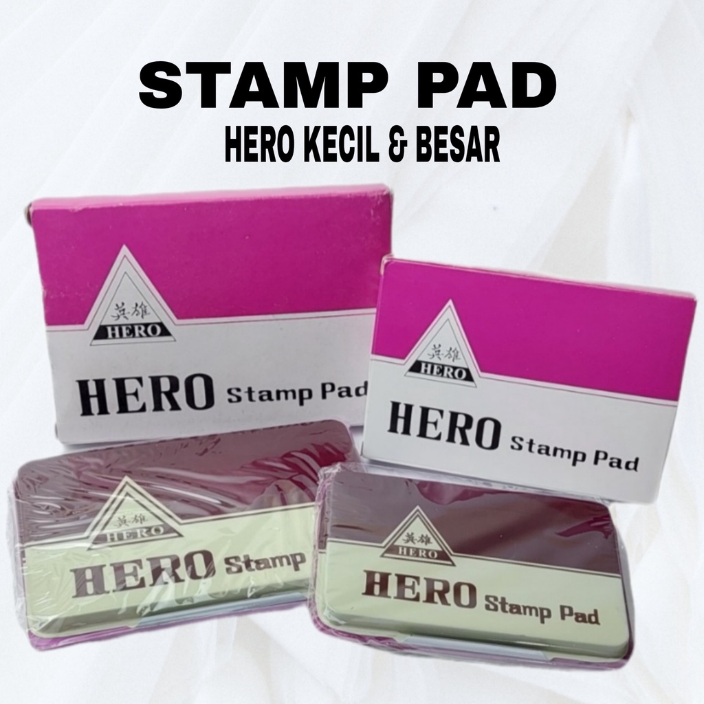 Jual Stamp Pad / Bantalan Stempel / Bak Stempel + Tinta Hero Kecil dan Besar | Shopee Indonesia