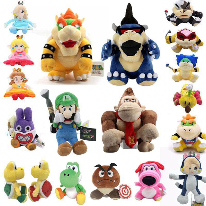 Jual Boneka Super Mario Bros 20-30cm Boneka Mario Luigi Bowser Koopa ...