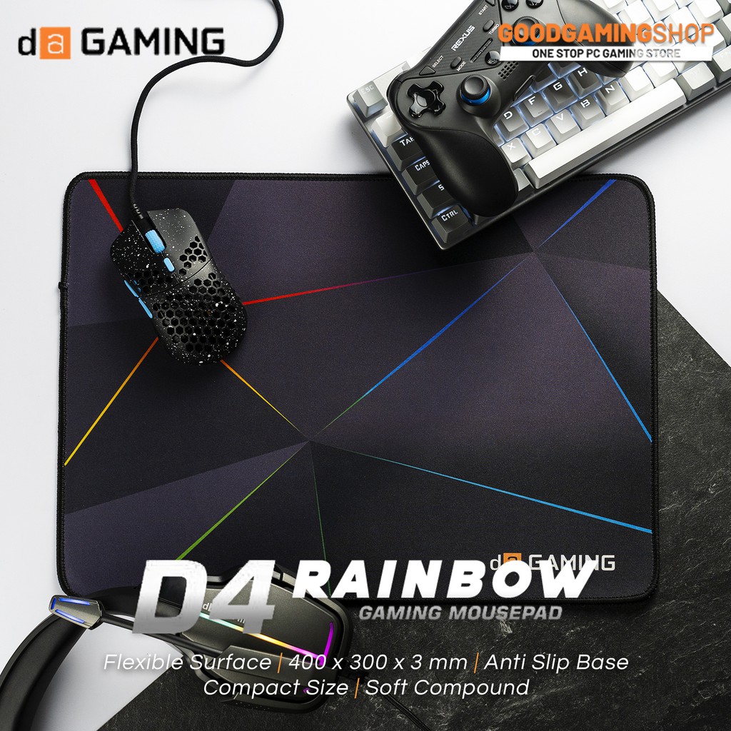 Jual Digital Alliance D4 Rainbow - Gaming Mousepad | Shopee Indonesia